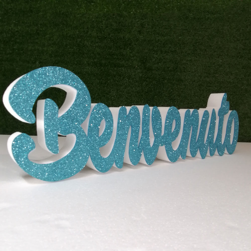 Scritta Benvenuto in Polistirolo personalizzata. M3DO Scenografie ...